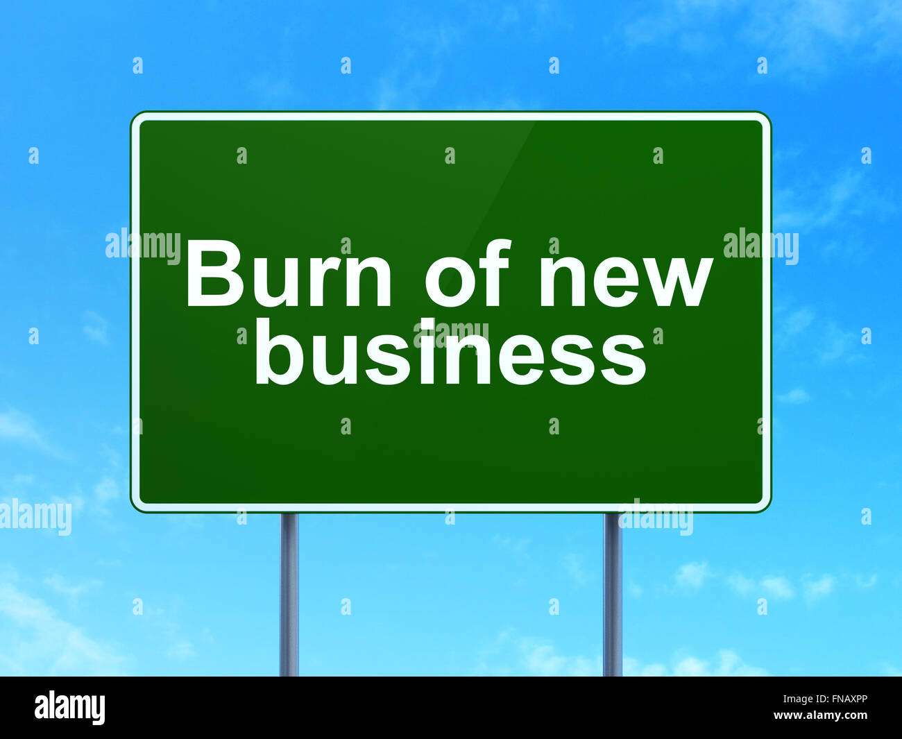 Business concept: Burn Of new Business on road sign background Stock ...