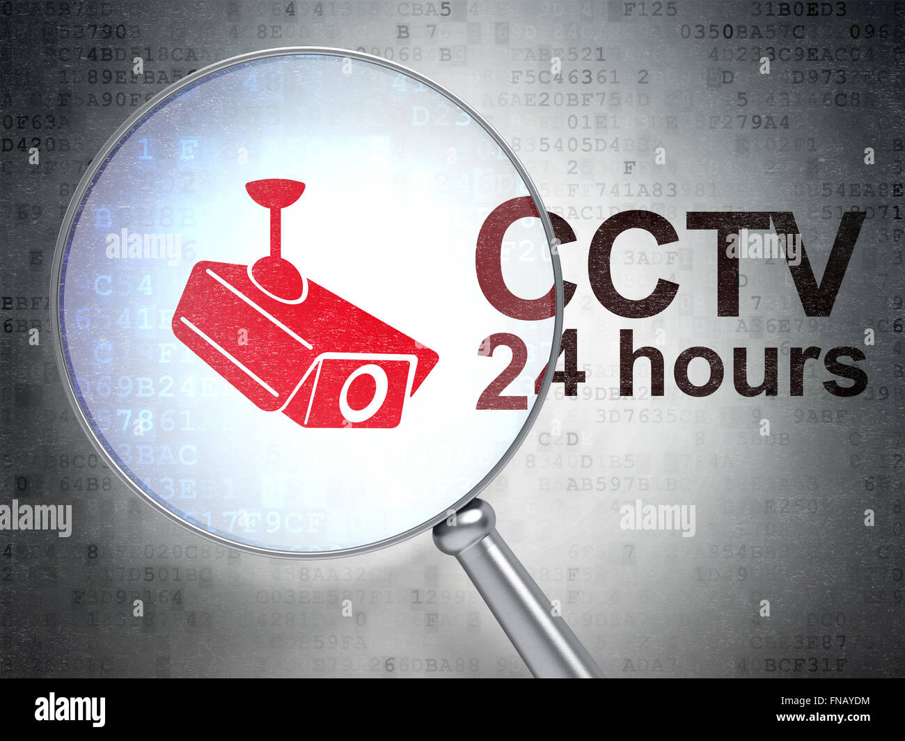 Privacy concept: Cctv Camera and CCTV 24 hours with optical glass Stock ...