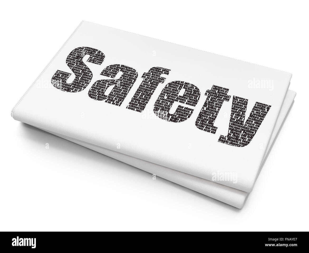 Privacy concept: Safety on Blank Newspaper background Stock Photo - Alamy