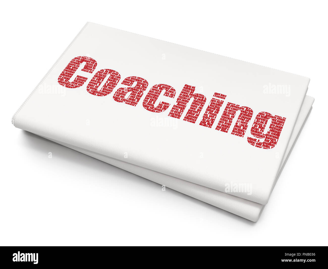 Learning concept: Coaching on Blank Newspaper background Stock Photo ...