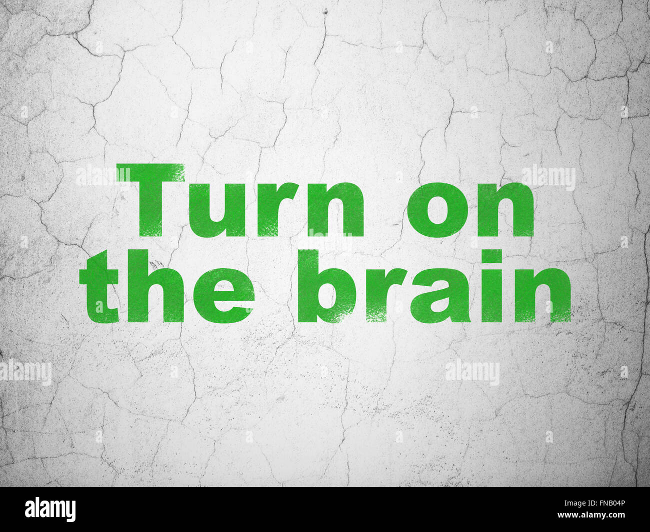 Learning concept: Turn On The Brain on wall background Stock Photo - Alamy