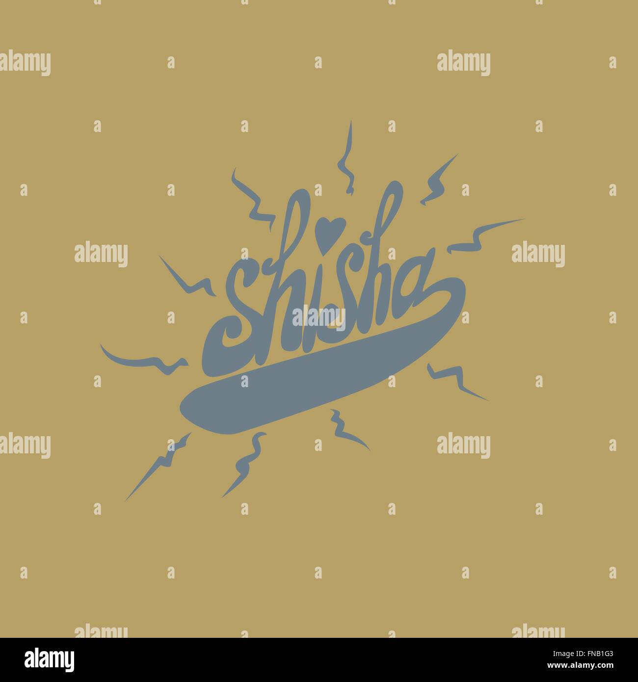 Sisha logo inscription on a brown background Stock Vector Image & Art ...
