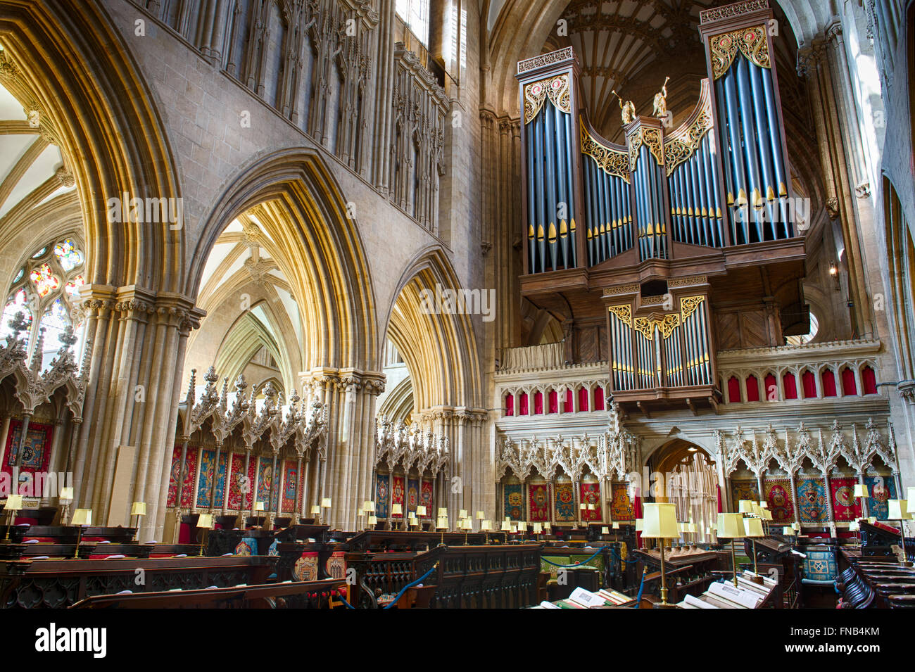 Wells Cathedral Quire / Choir. Somerset, England. HDR Stock Photo - Alamy