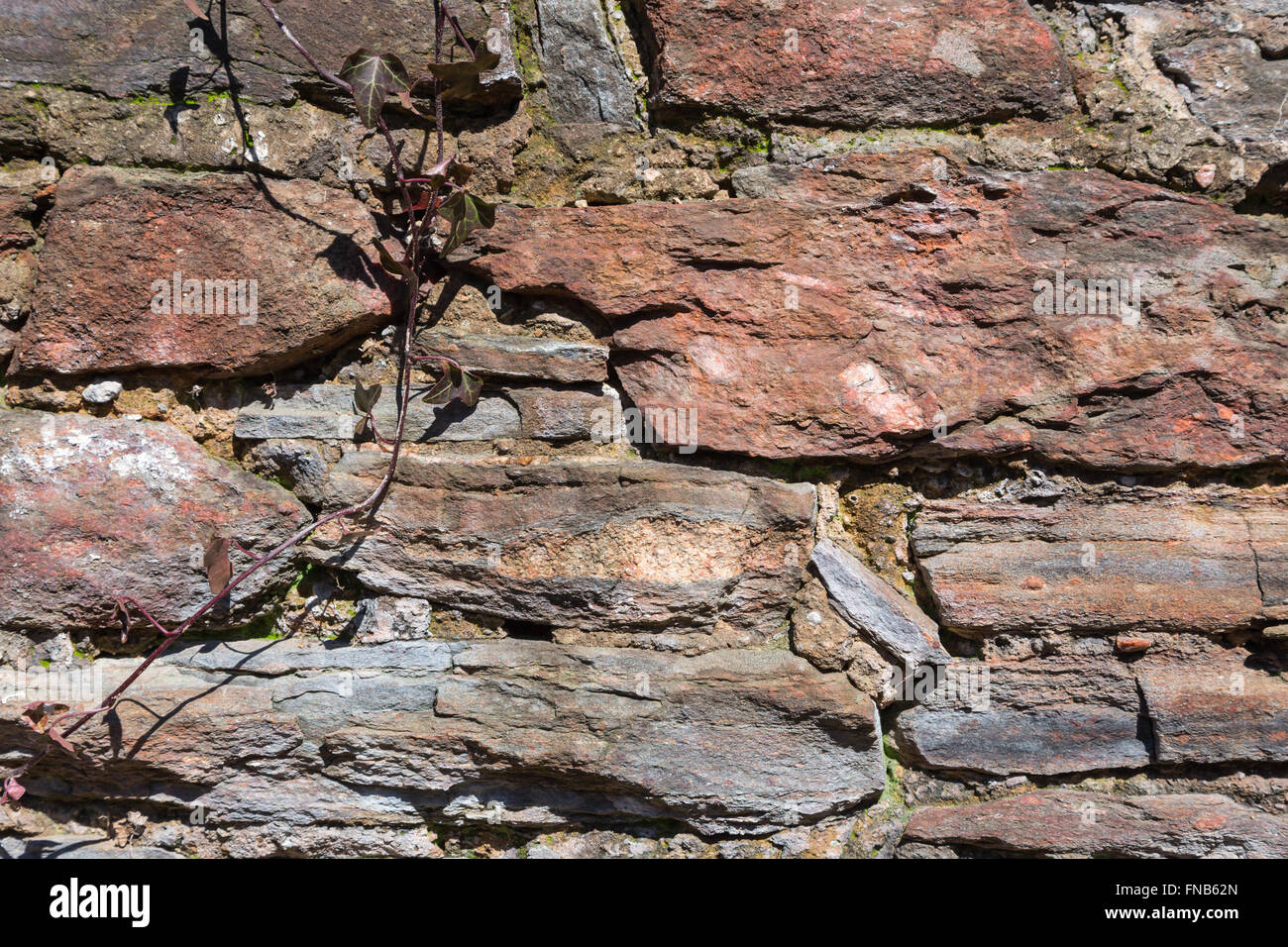 Old stacked stone wall Stock Photo - Alamy
