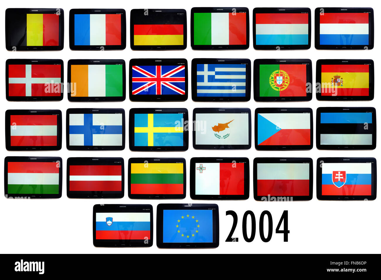 The flags of the member countries of the European Union as of 2004 ...