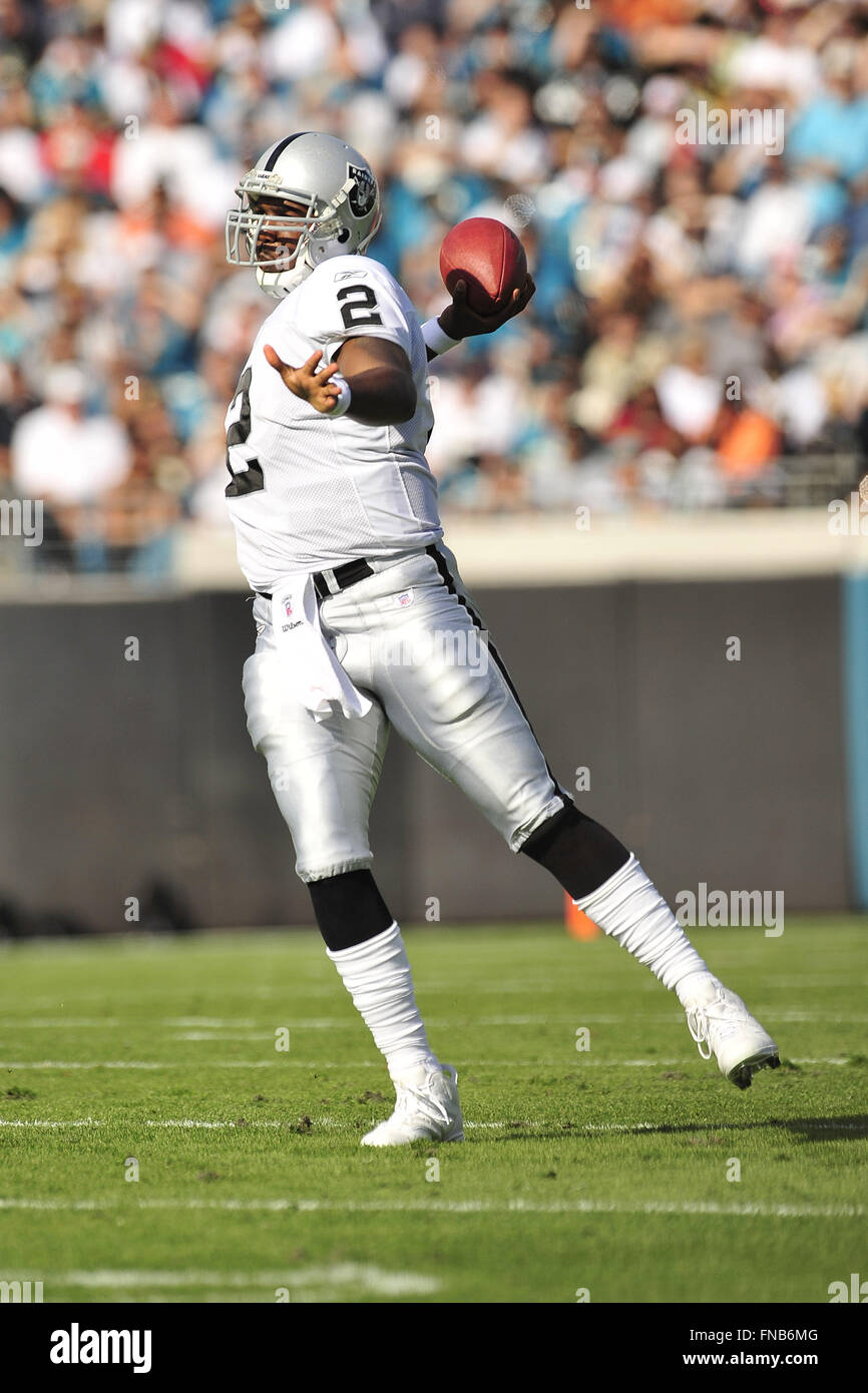 Jacksonville, Florida, USA. 23rd Dec, 2007. Oakland Raiders quarterback ...