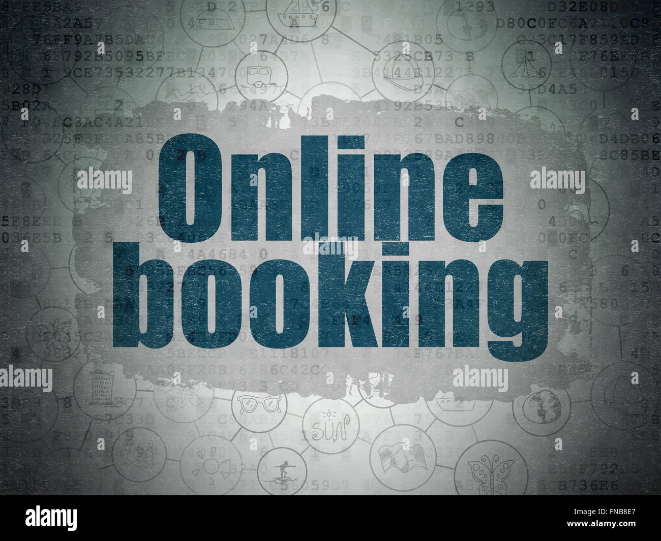 Travel concept: Online Booking on Digital Paper background Stock Photo ...