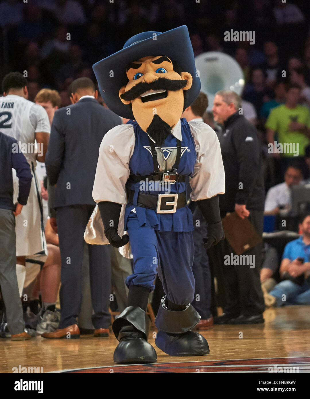 New York, New York, USA. 11th Mar, 2016. Xavier Musketeers' mascot ...
