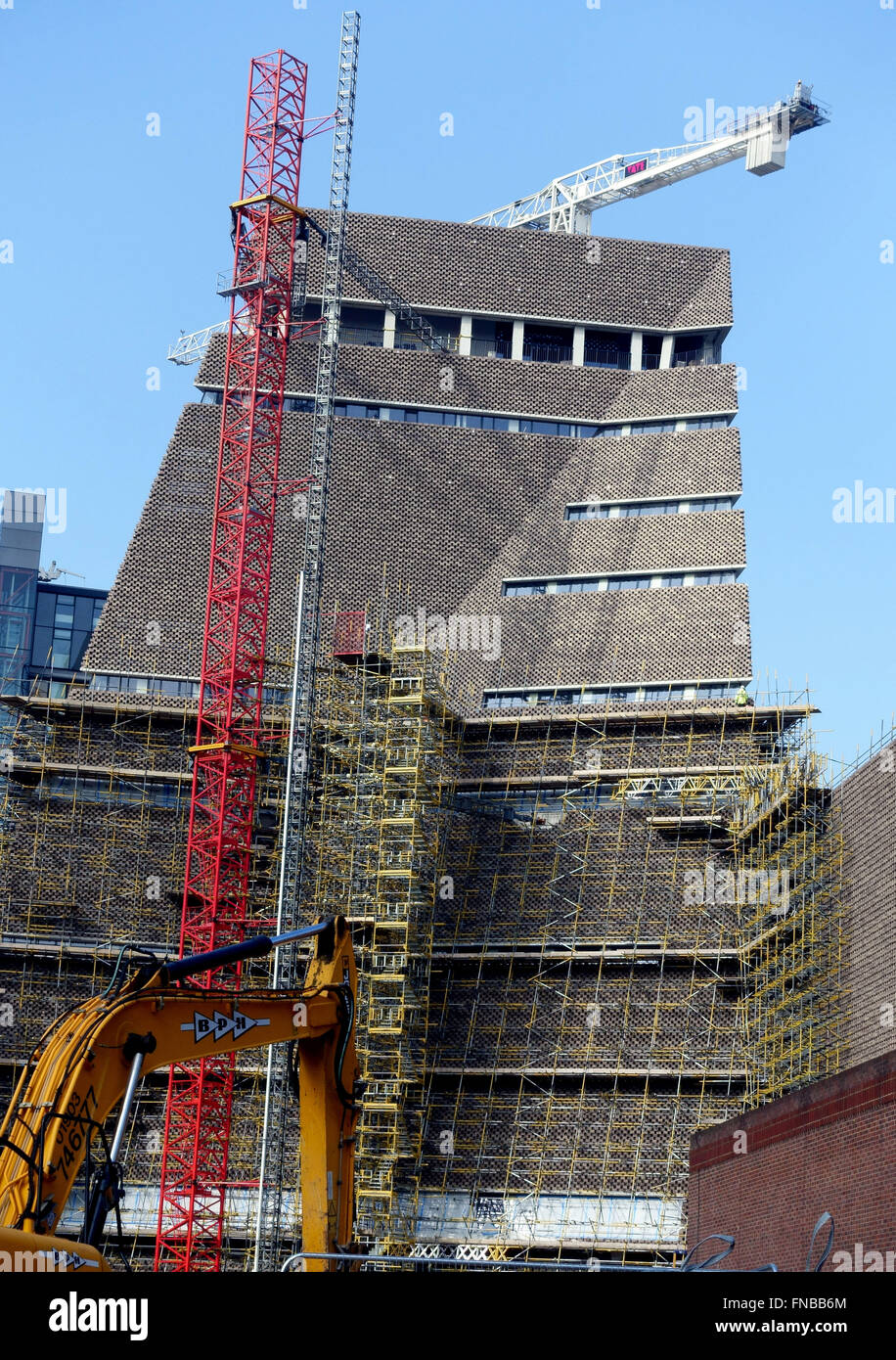 Construction of Tate Modern extension, London, March 2016 Stock Photo ...