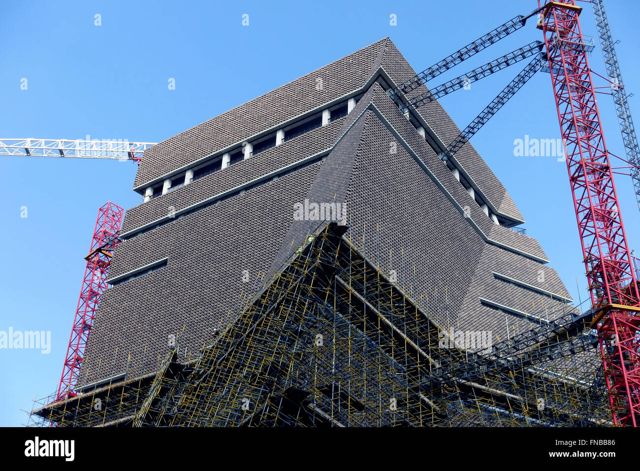 Construction of Tate Modern extension, London, March 2016 Stock Photo ...