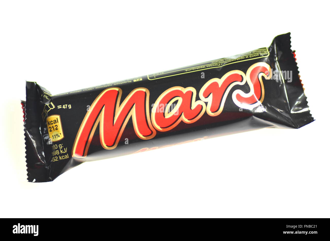 Snickers chocolate bar isolated on white background Stock Photo - Alamy