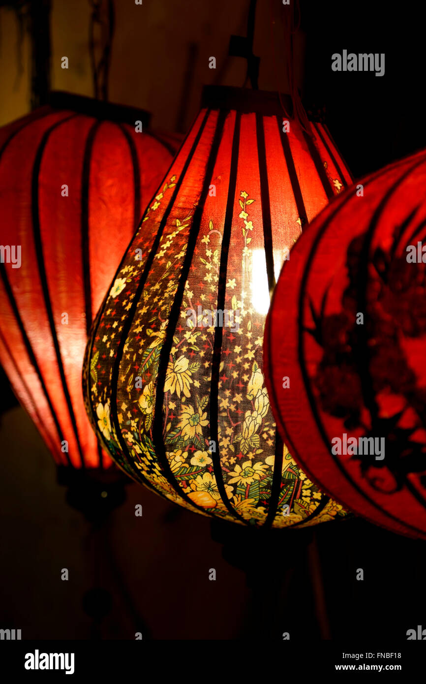 Colorful lanterns during monthly Full Moon Lantern Festival, Hoi An ...