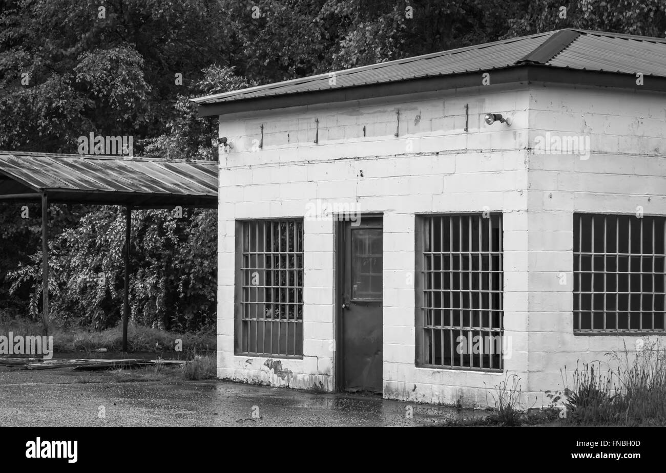 Old rural garage abandoned long ago Stock Photo - Alamy