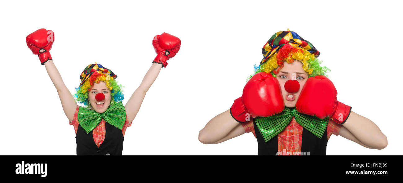 Clown in various poses isolated on white Stock Photo - Alamy