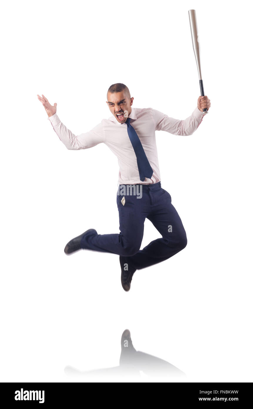 Man jumping angry Cut Out Stock Images & Pictures - Alamy