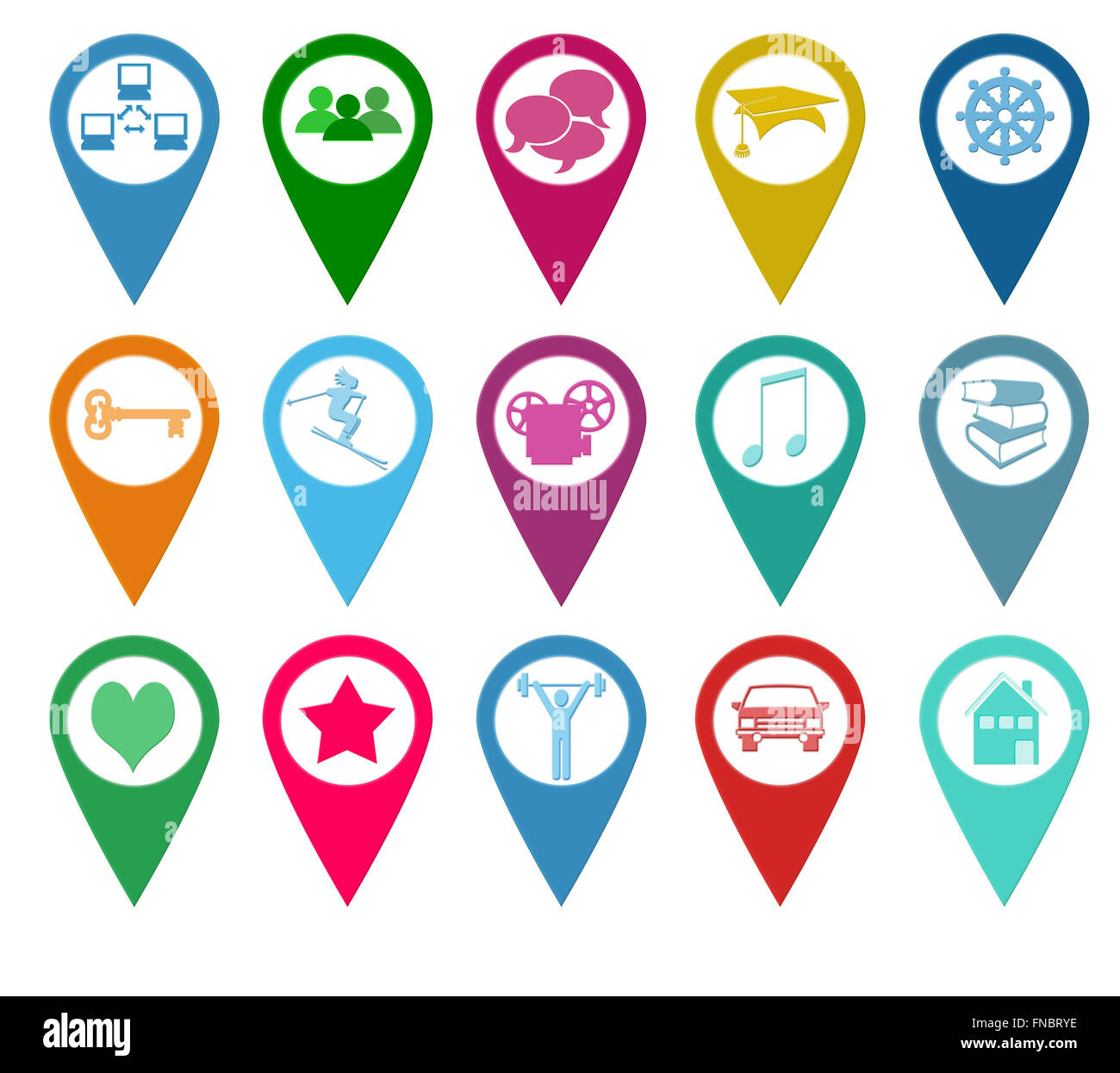 Symbols on maps hi-res stock photography and images - Alamy