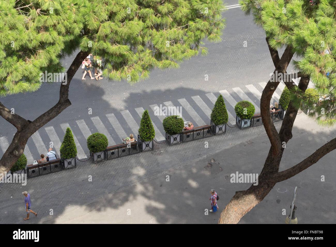Unusual angle street sight of Rome, Italy Stock Photo - Alamy