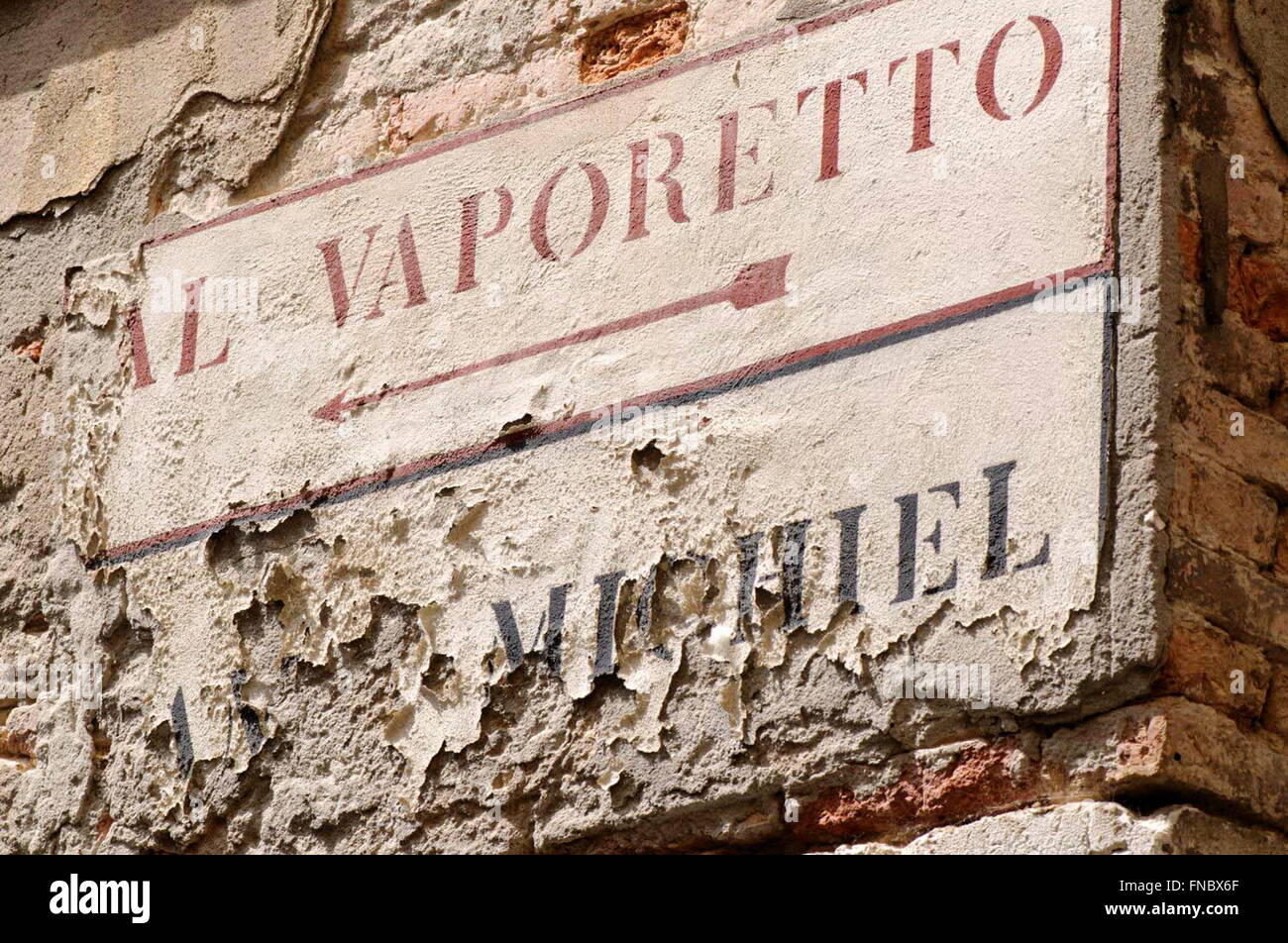 Information signs venice hi-res stock photography and images - Alamy