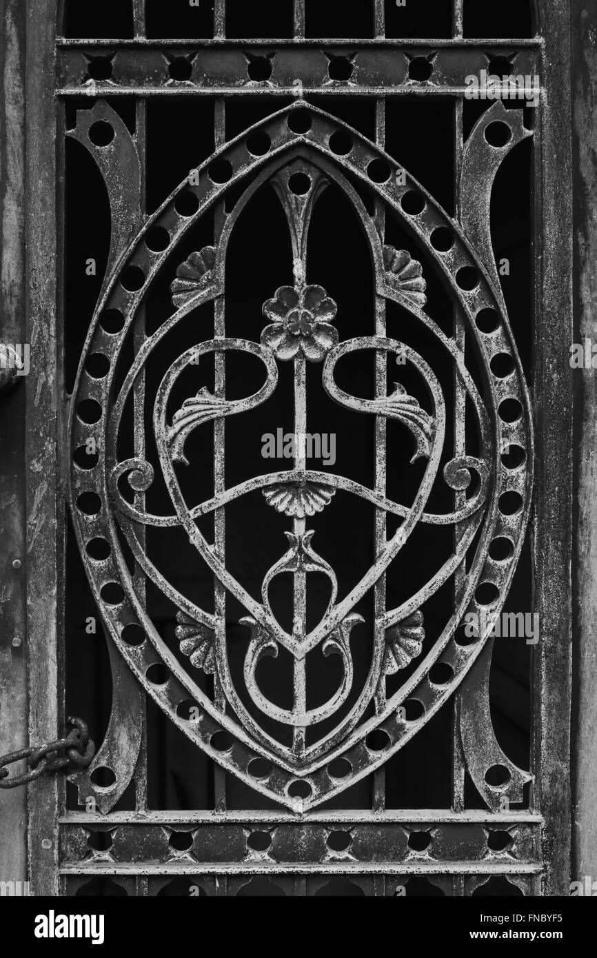Floral ironwork Black and White Stock Photos & Images - Alamy