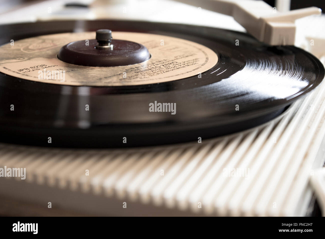 A Vintage Record Player and a 45 LP Stock Photo - Alamy