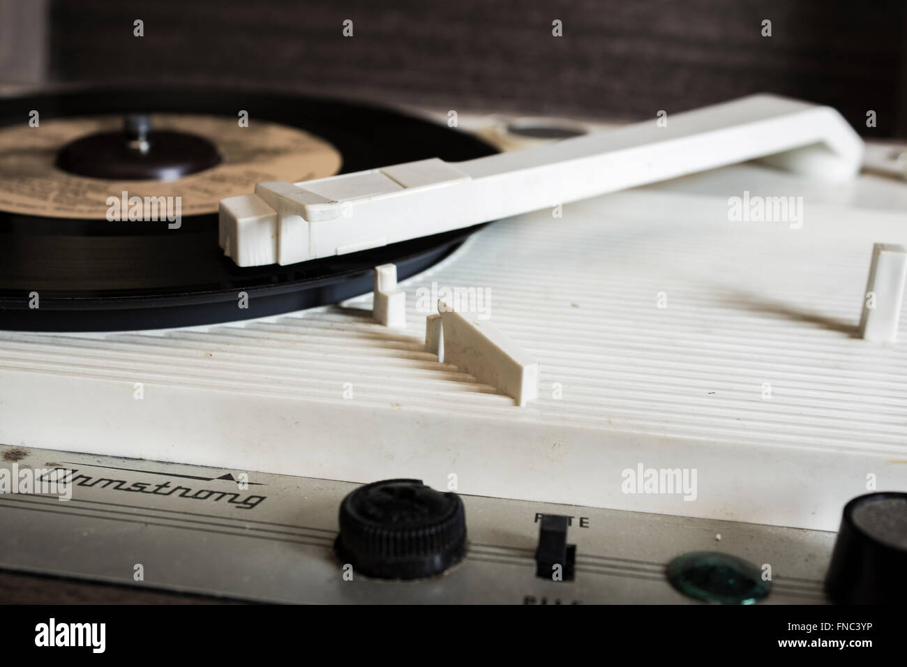 A Vintage Record Player and a 45 LP Stock Photo - Alamy