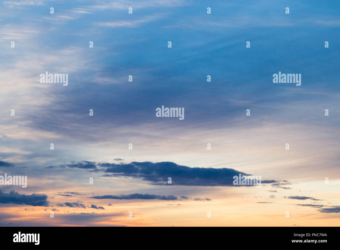 Beautiful coloured sky at sunset Stock Photo - Alamy