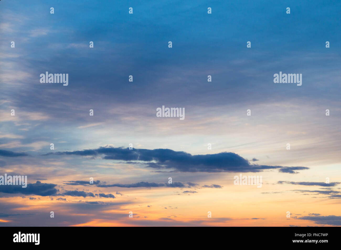 Beautiful coloured sky at sunset Stock Photo - Alamy