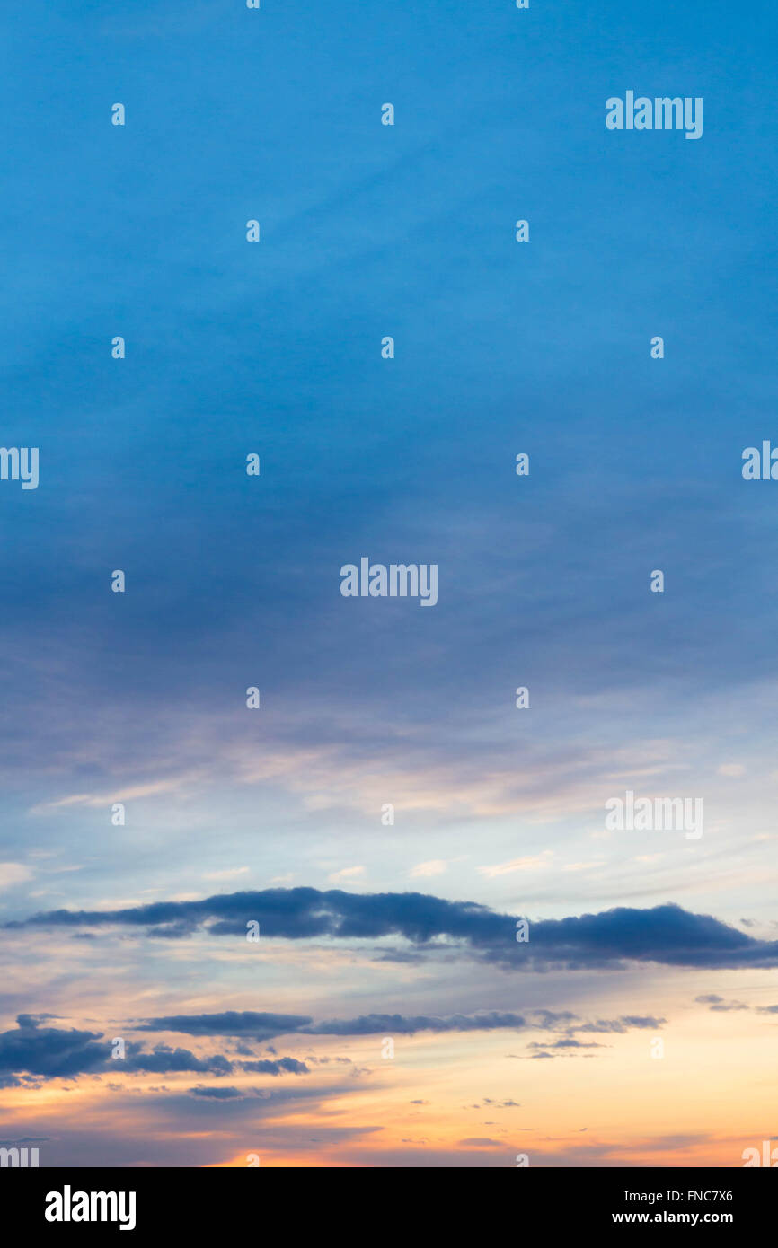 Beautiful coloured sky at sunset Stock Photo - Alamy