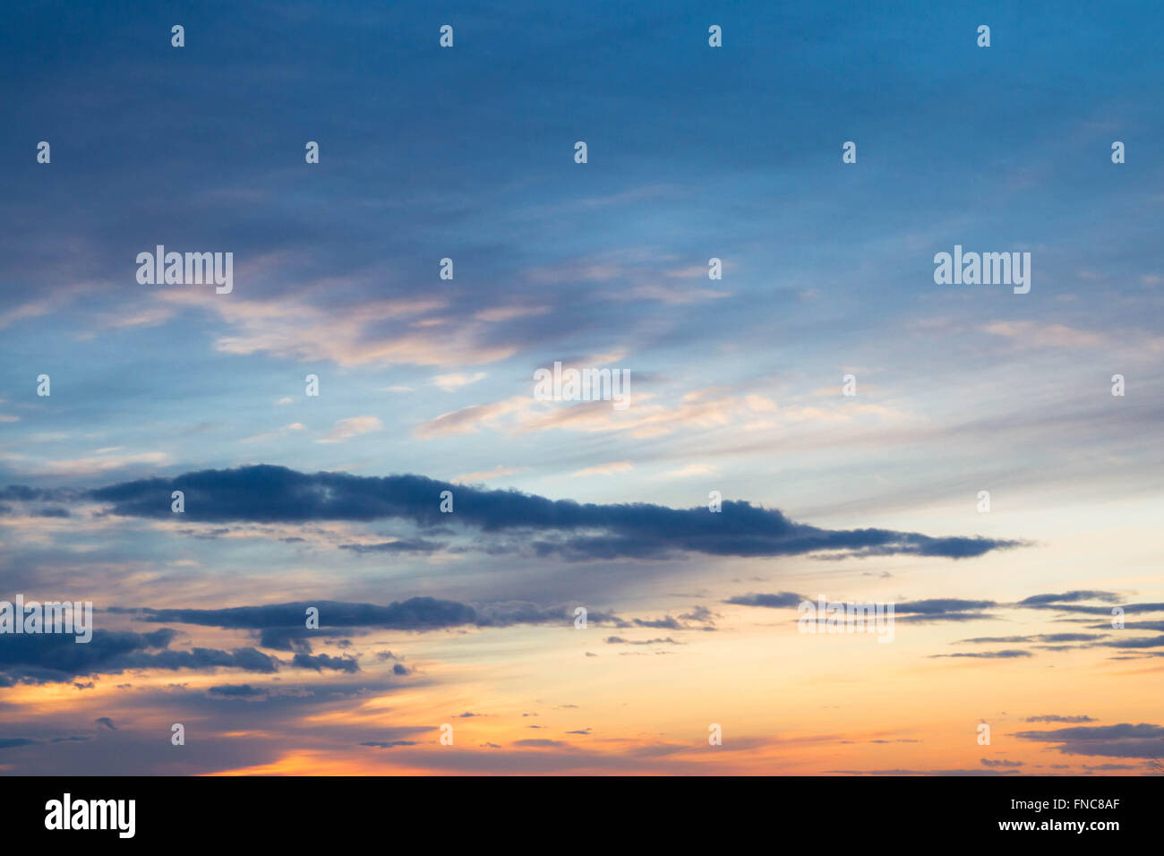 Beautiful coloured sky at sunset Stock Photo - Alamy