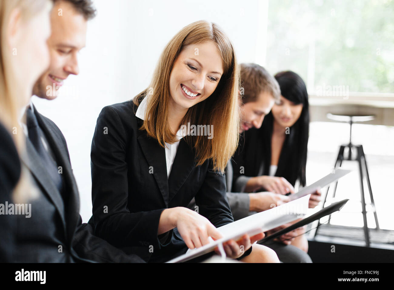 Business people preparing for exam Stock Photo - Alamy