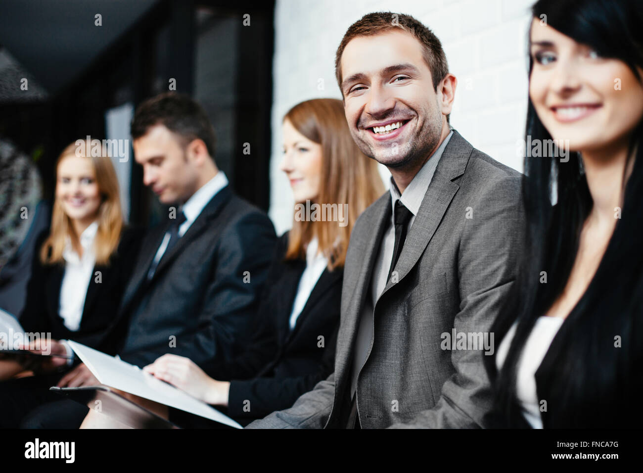 Group of students waiting for exam Stock Photo - Alamy