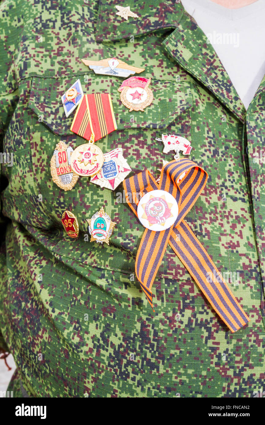 Medals on chest war veteran hi-res stock photography and images - Alamy