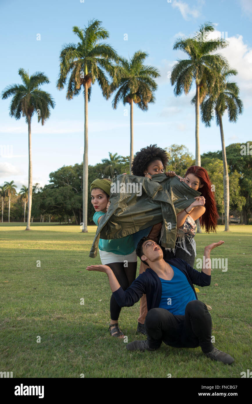 Young people having fun outdoors Stock Photo - Alamy