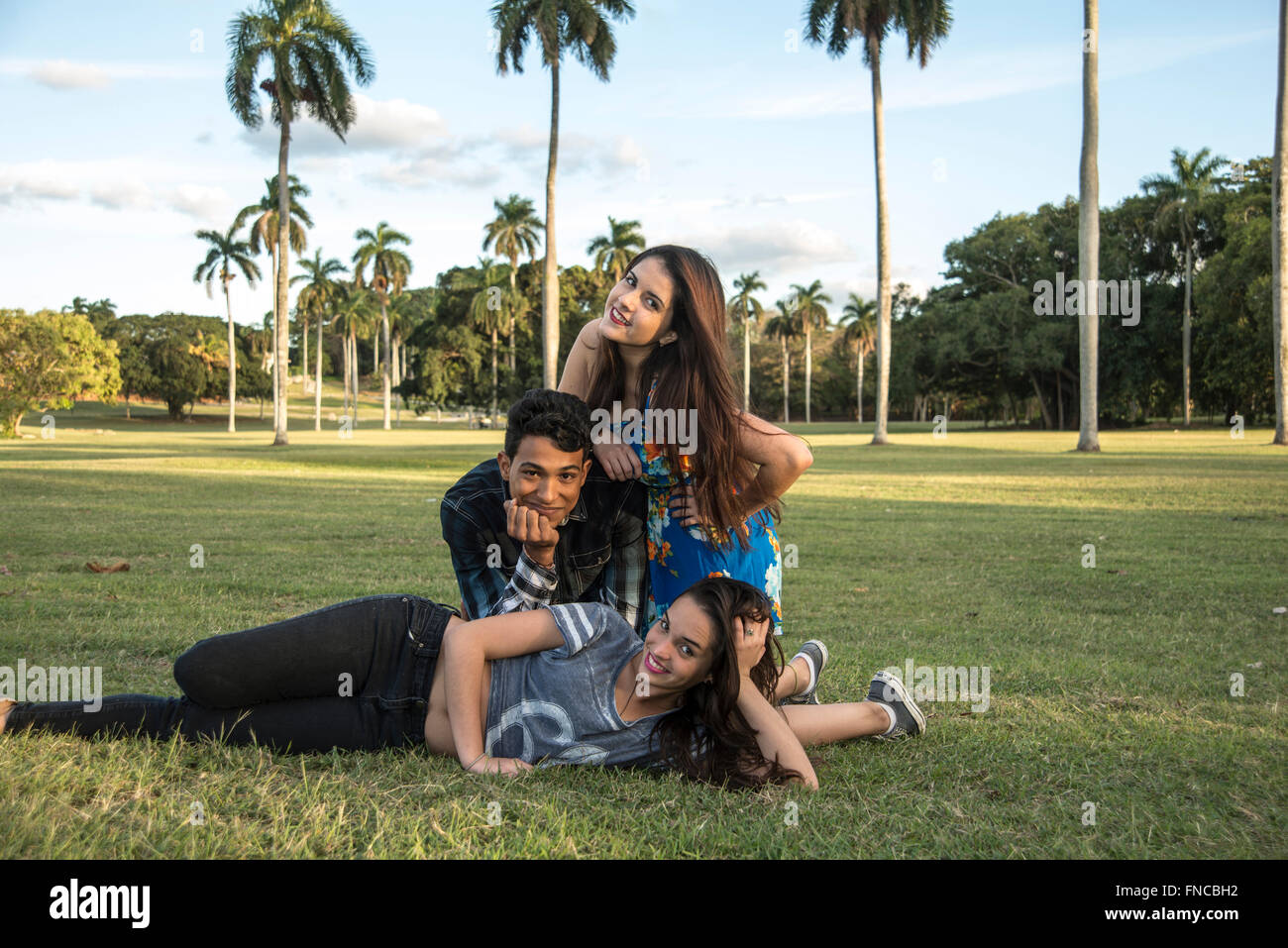 Young people having fun outdoors Stock Photo - Alamy