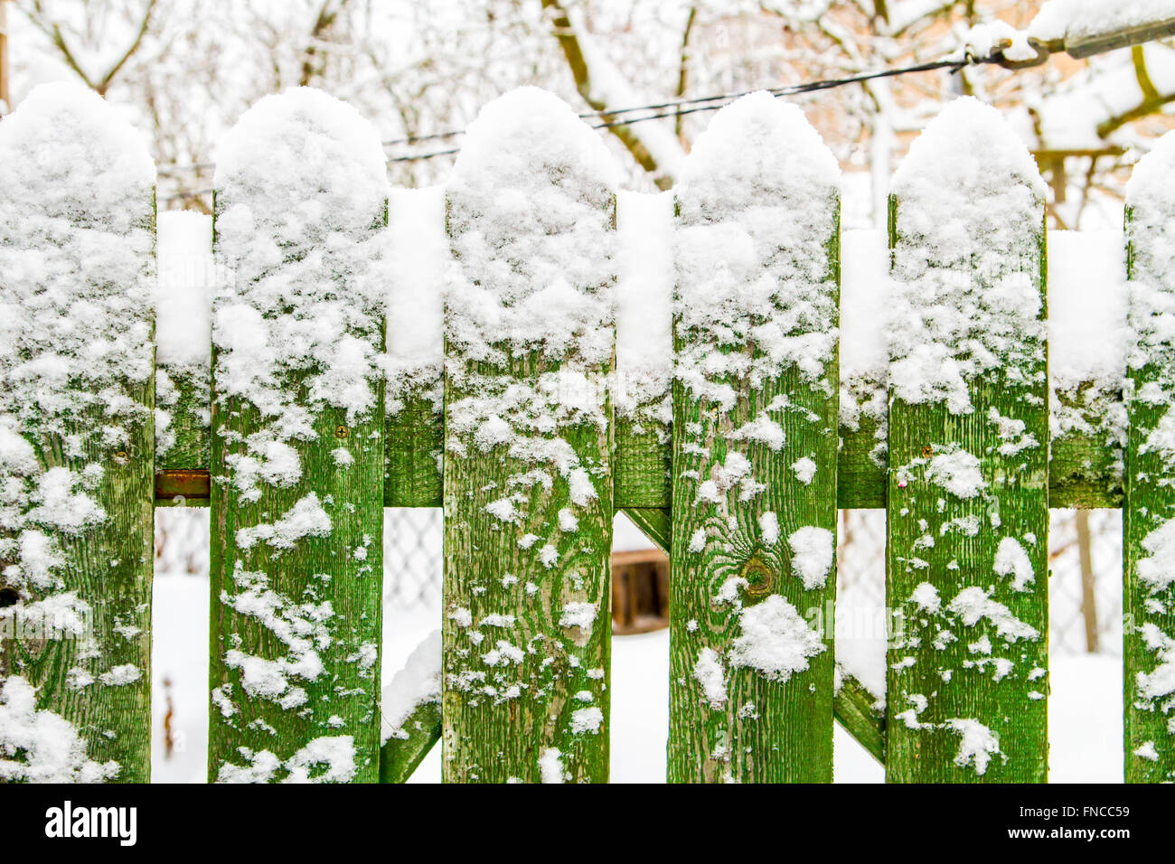 Snow boards fence hi-res stock photography and images - Alamy