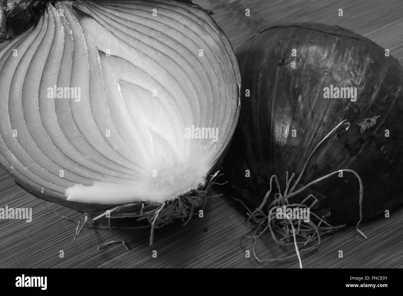 Fresh green spring onion Black and White Stock Photos & Images - Alamy