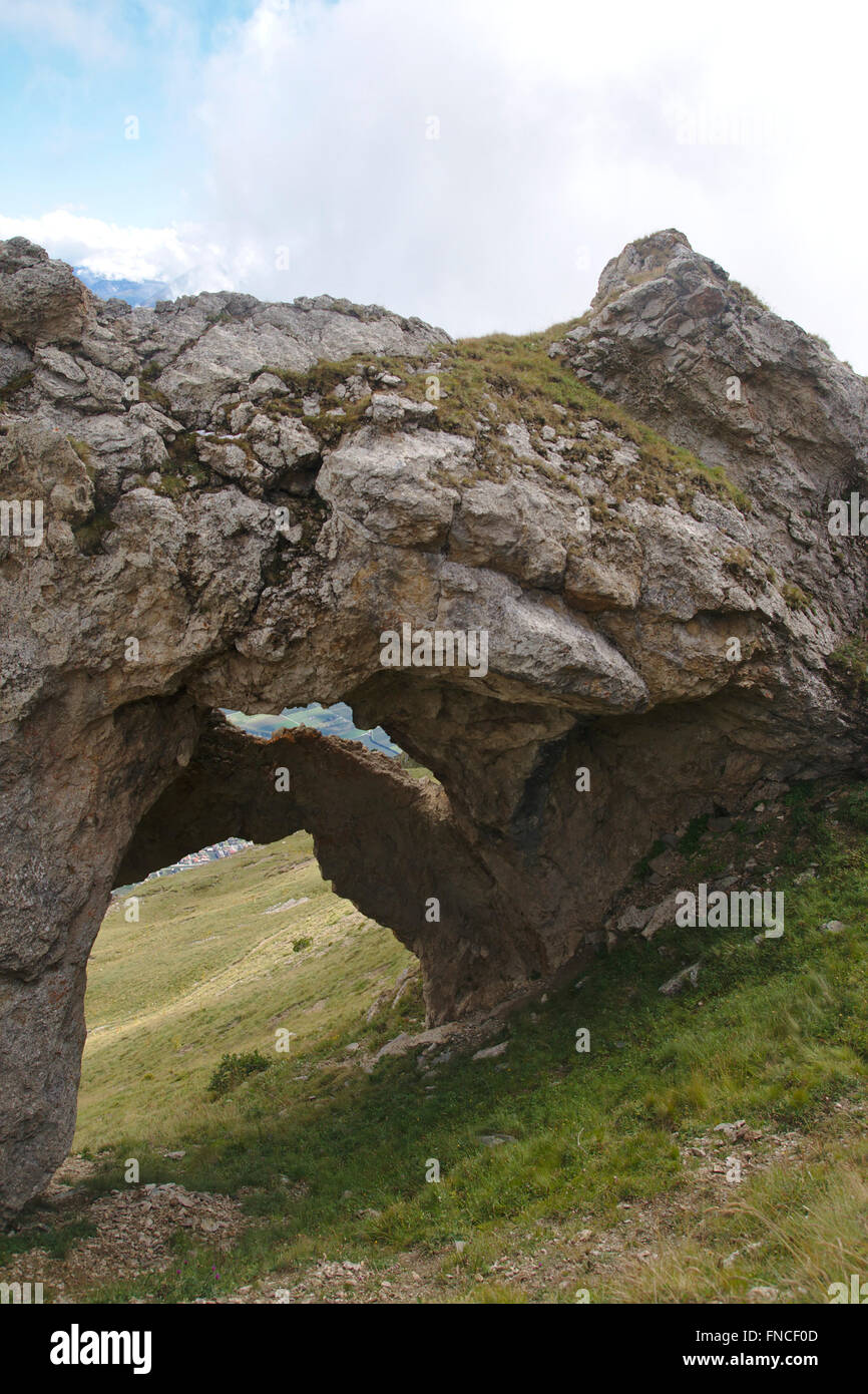 Portail de Fully rock arch (dolomite, Rauwacke) near Martigny Stock ...