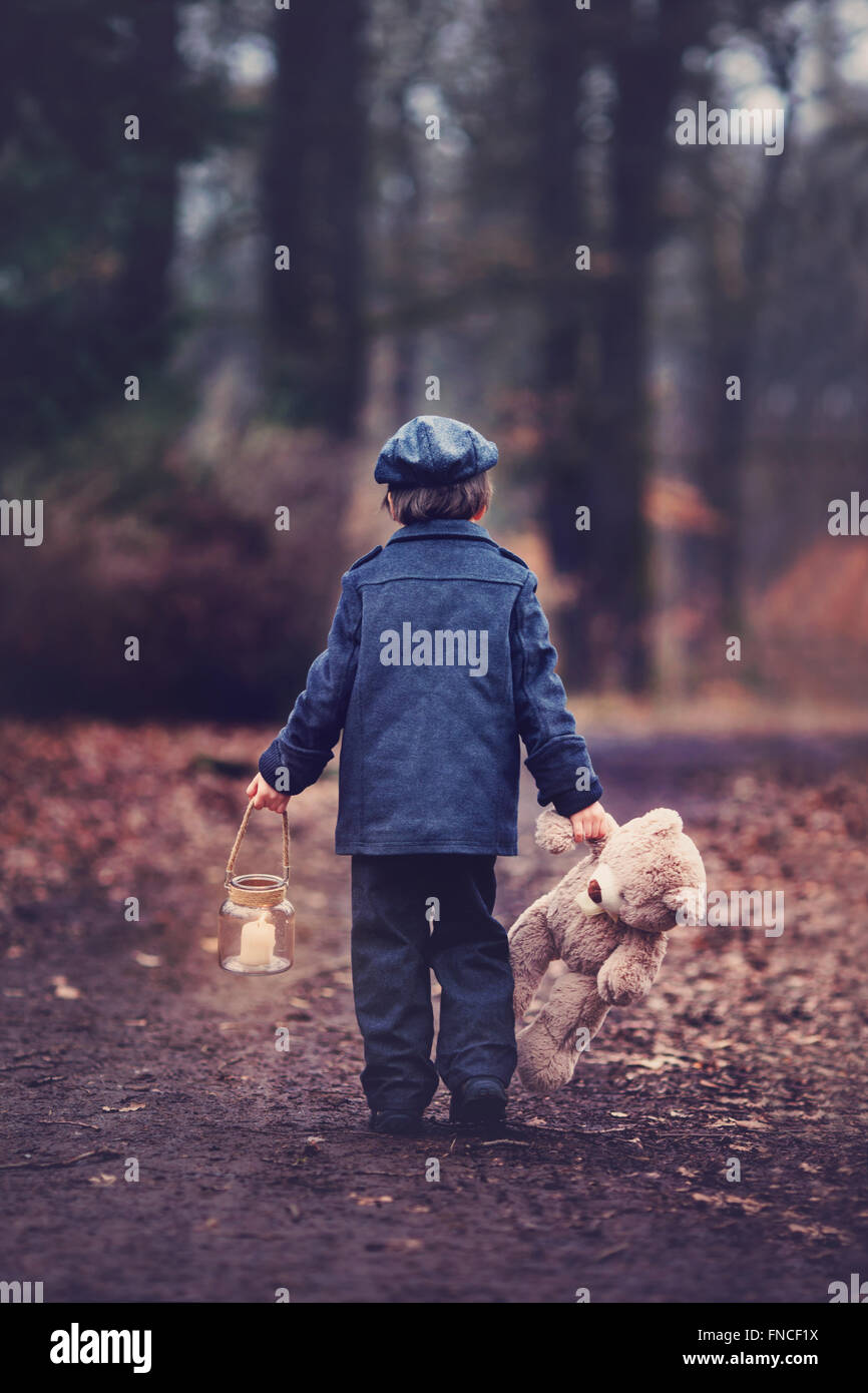 Sad Boy Walking In Rain