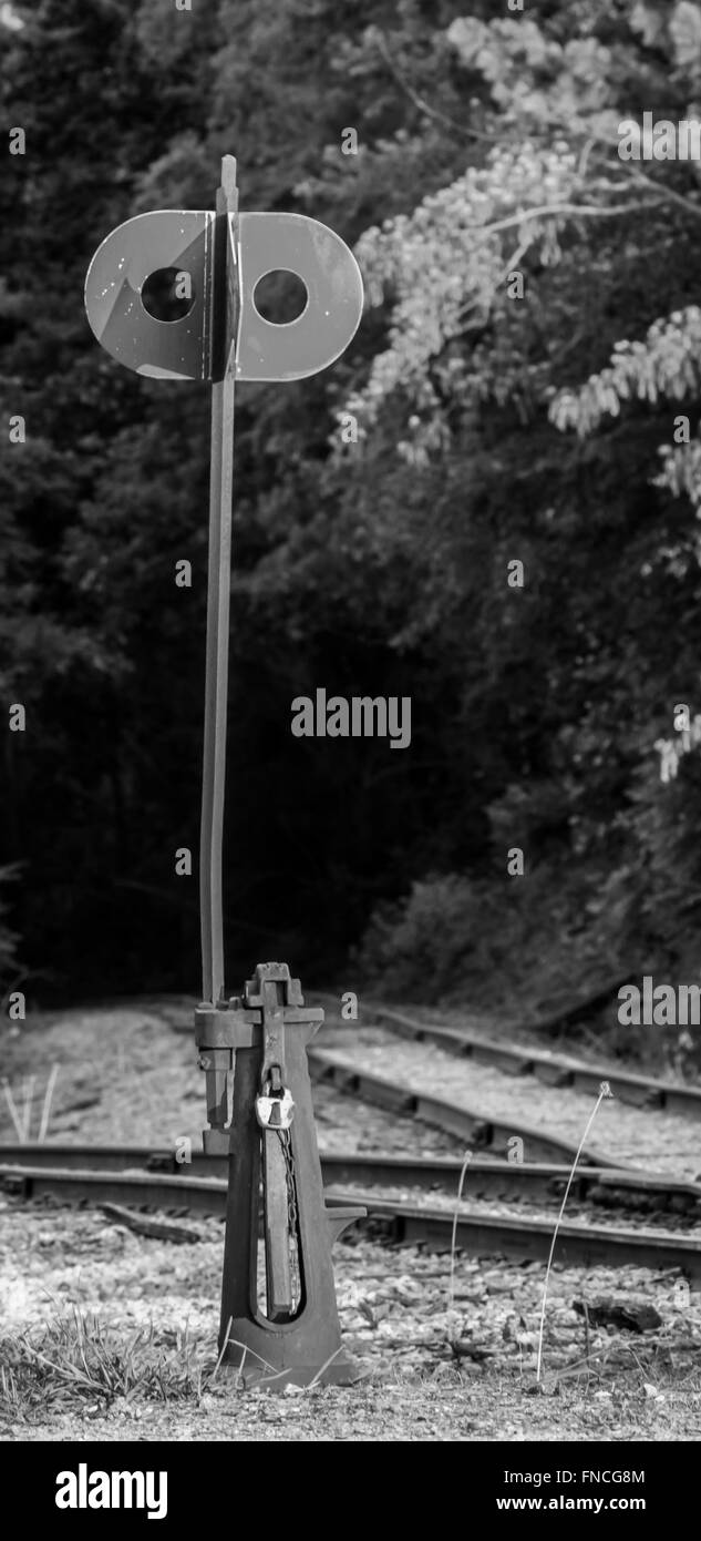 Railroad track crossing metal Black and White Stock Photos & Images - Alamy