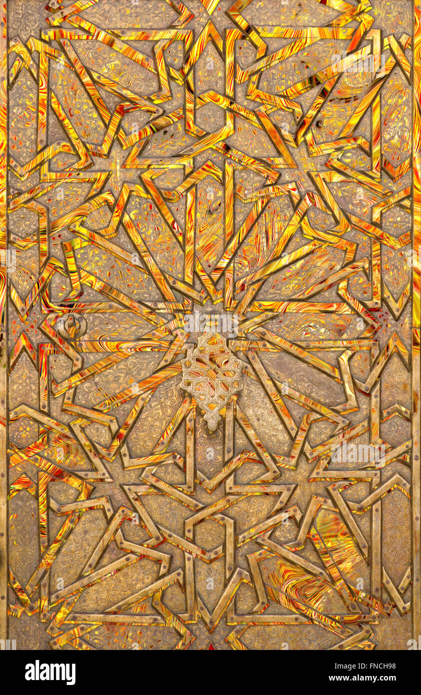 Abstract moorish background - mudejar gate Stock Photo - Alamy