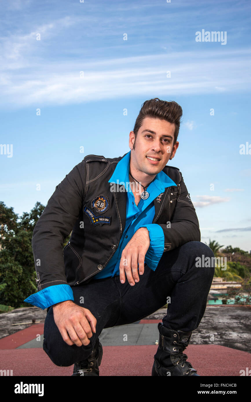 Cuban singer Cristian Alejandro Stock Photo - Alamy