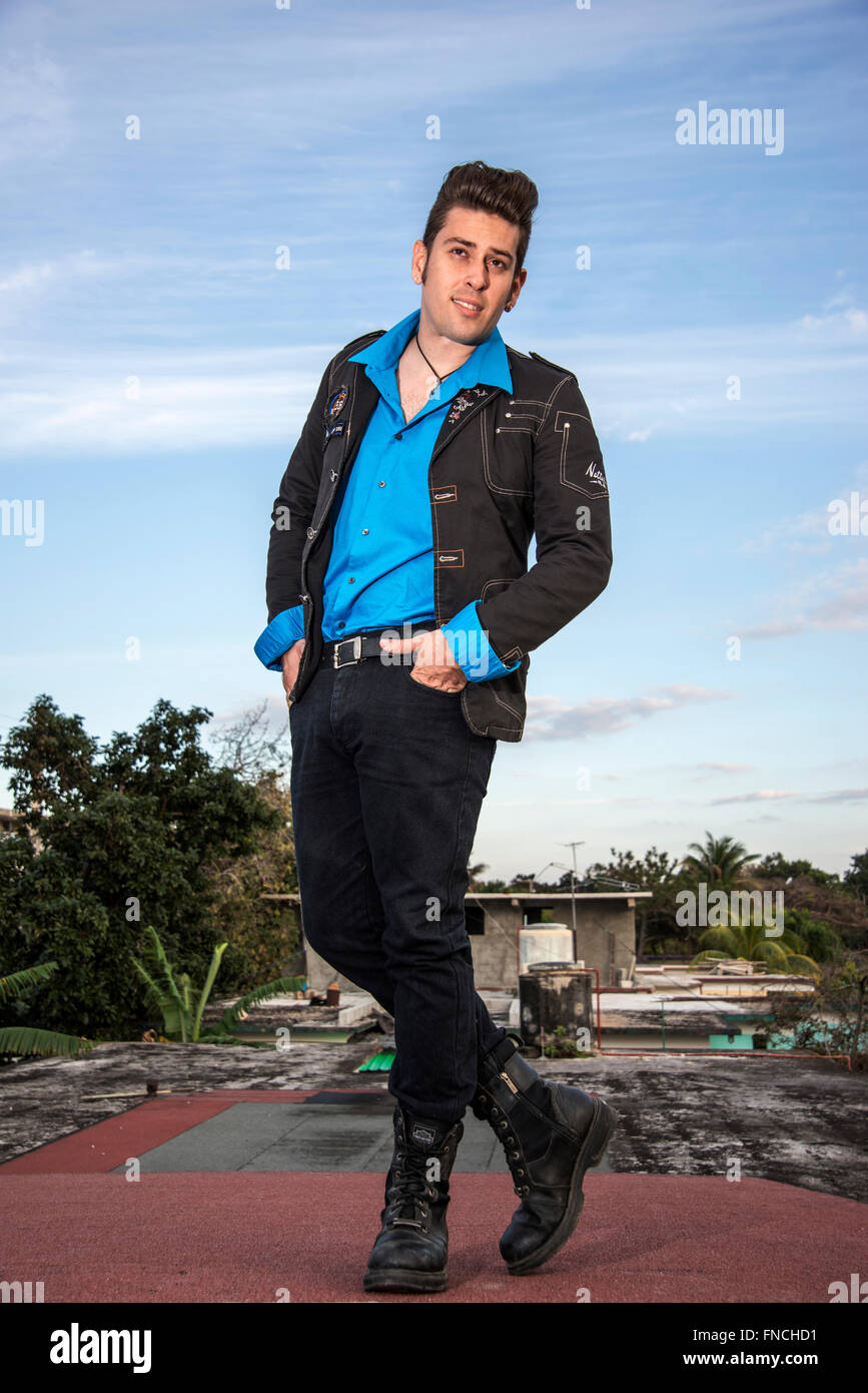 Cuban singer Cristian Alejandro Stock Photo - Alamy