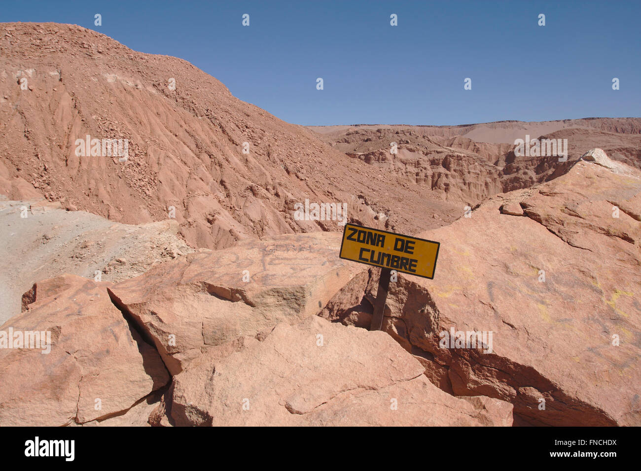 Medieval ruins Pukara de Quitor near San Pedro de Atacama, Chile Stock ...