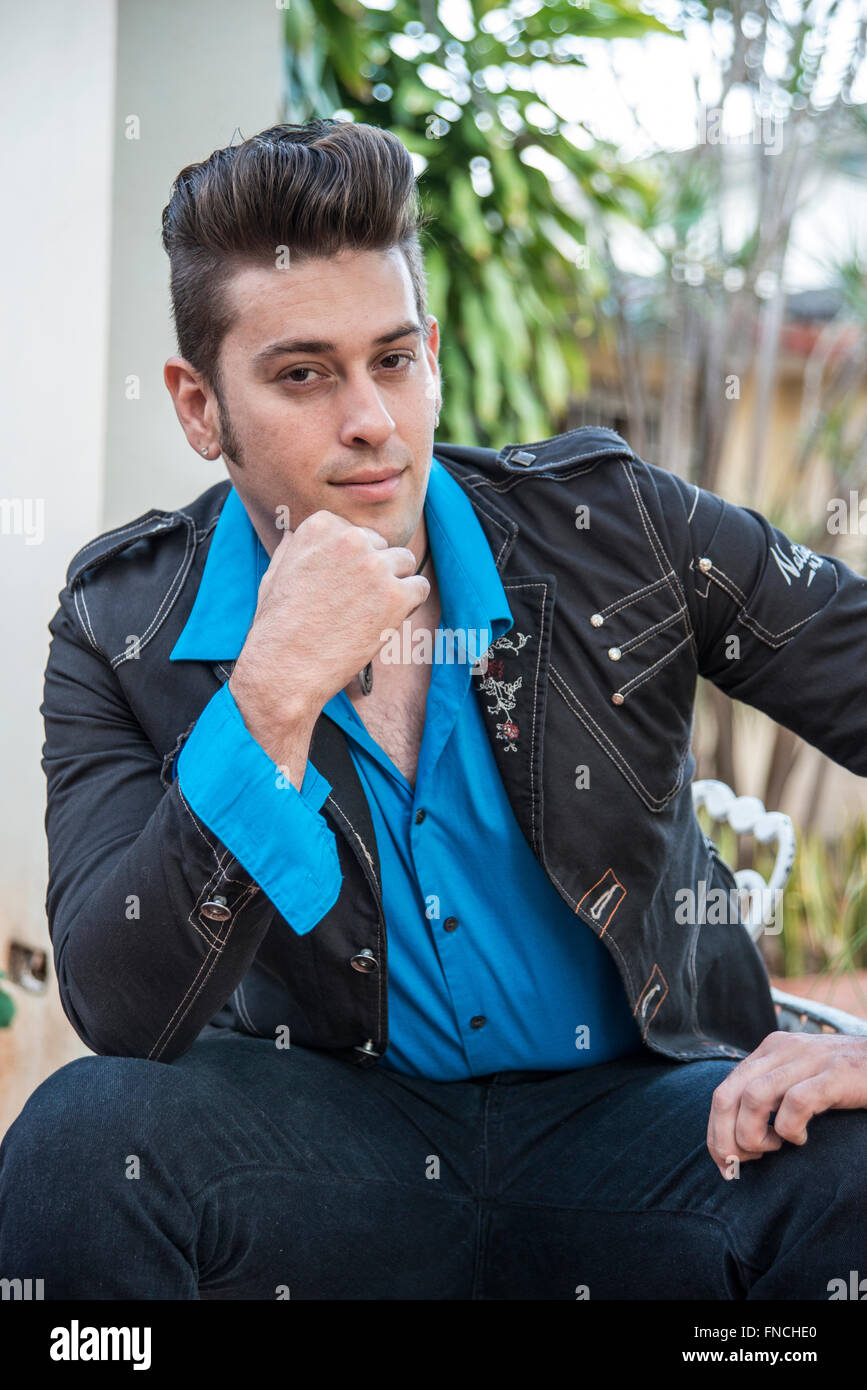 Cuban singer Cristian Alejandro Stock Photo - Alamy