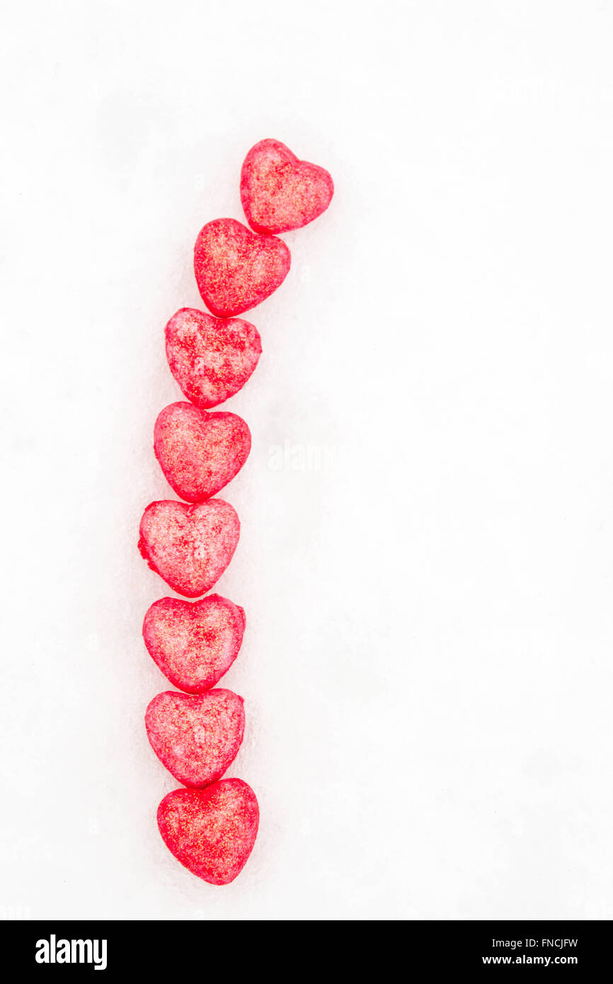 Hearts and snowflakes Cut Out Stock Images & Pictures - Alamy