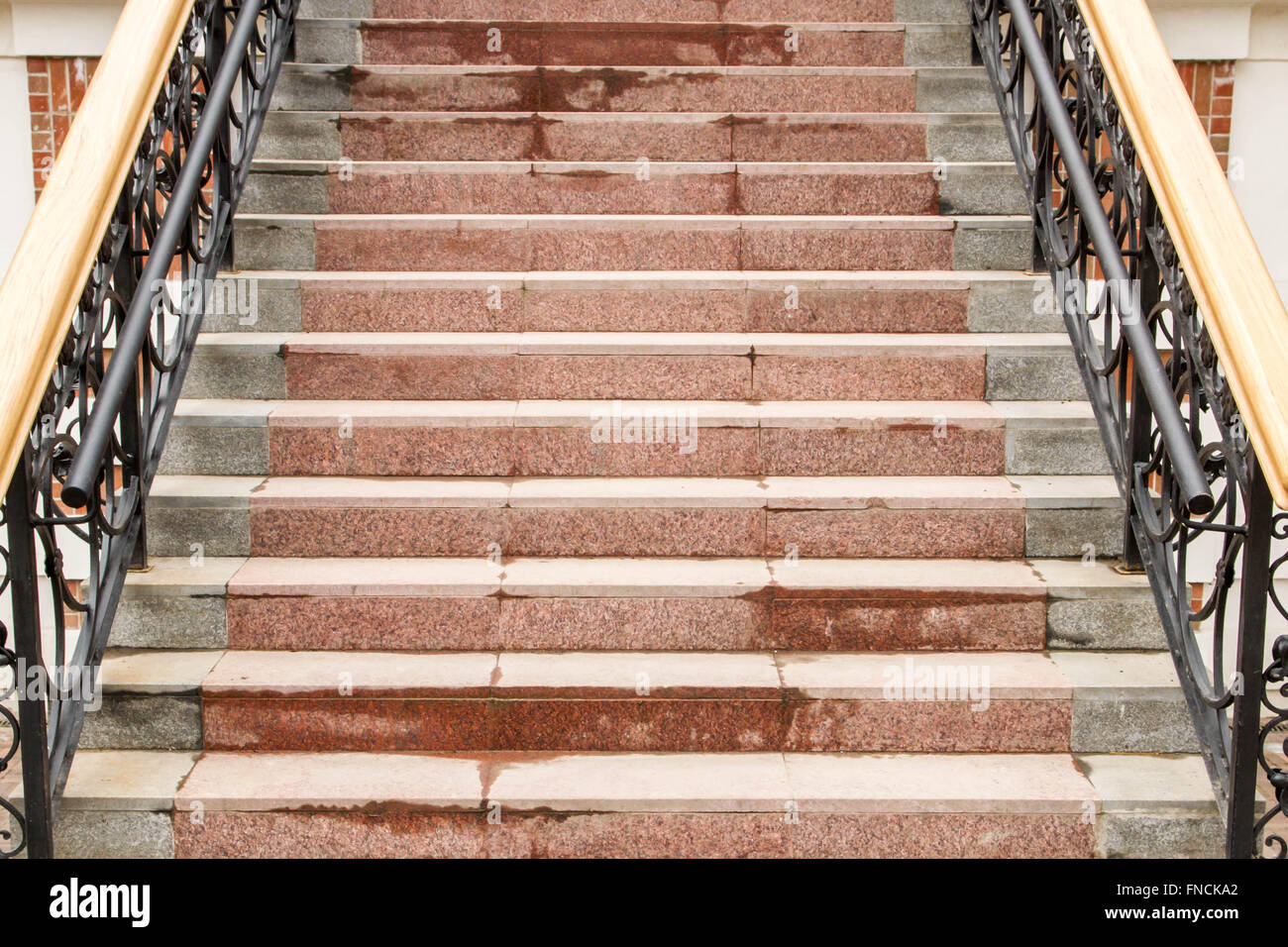 Stairs with railings Stock Photo - Alamy