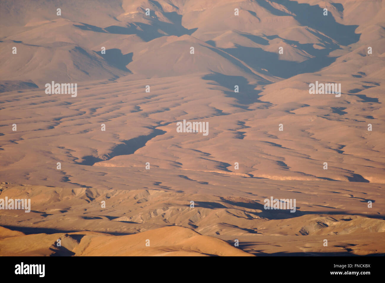 Pediment of the Andes towards Atacama Desert, seen from Valle de la ...
