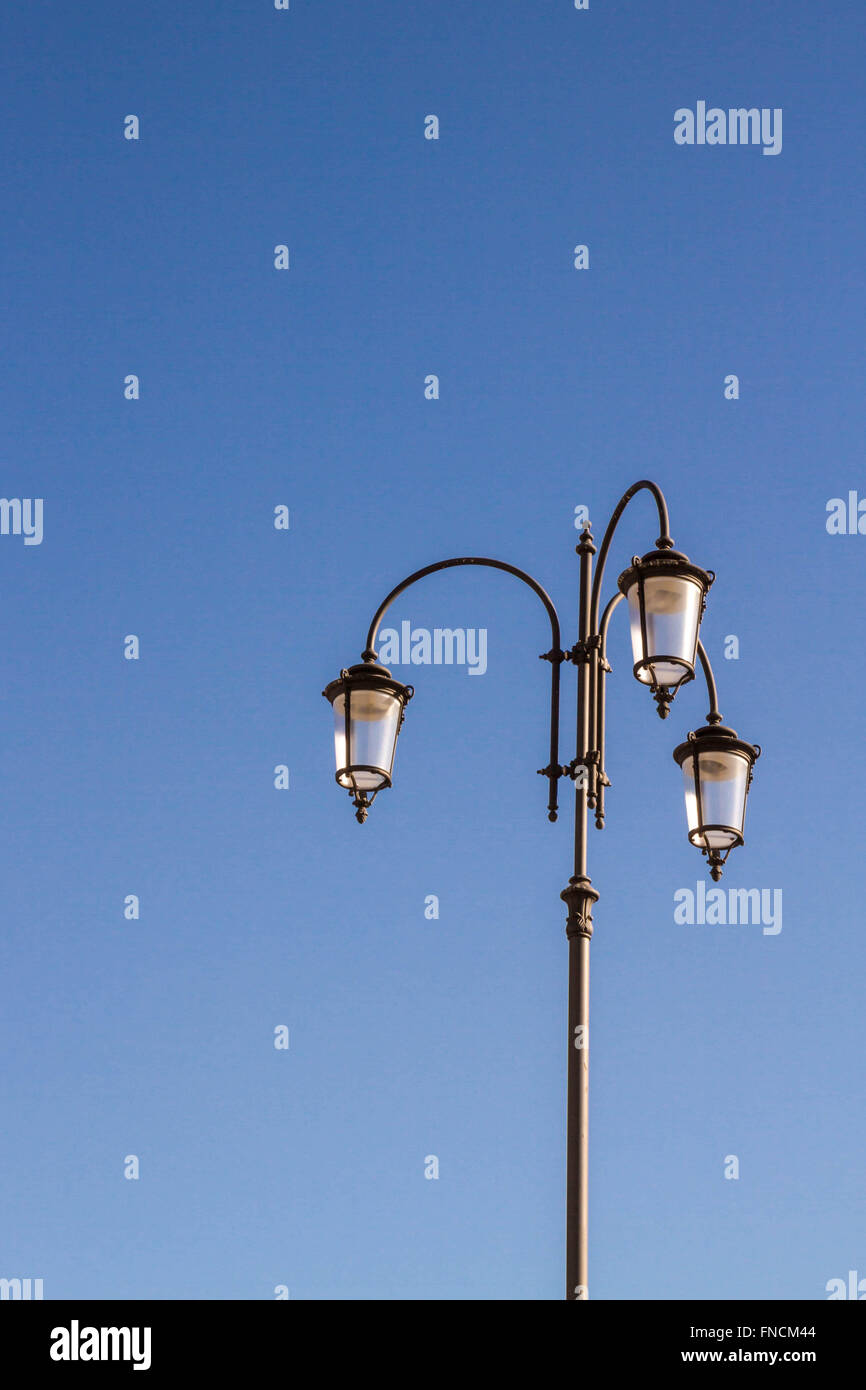 Street lamp post in three shades Stock Photo - Alamy
