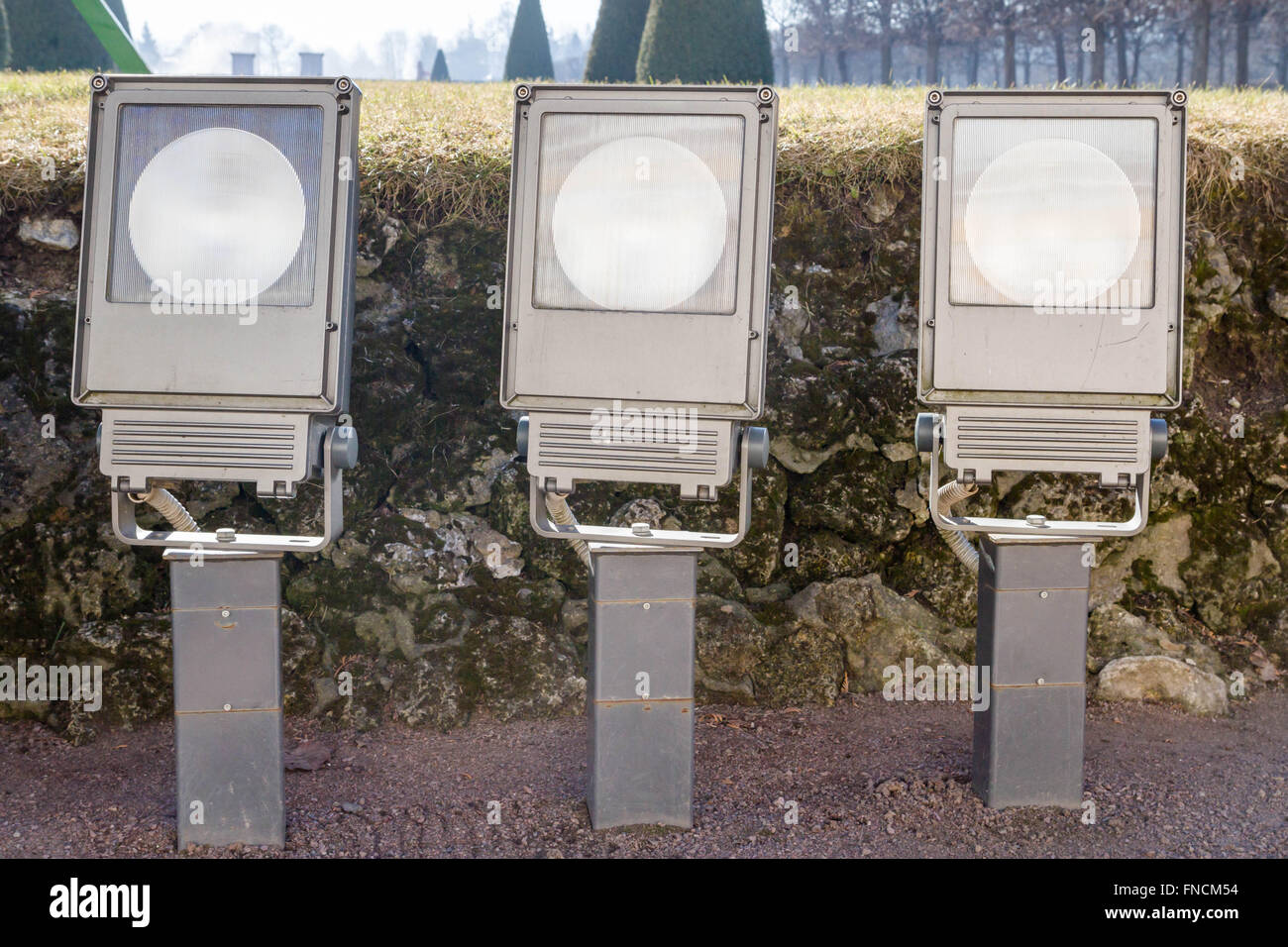 Light floodlight to illuminate buildings Stock Photo - Alamy