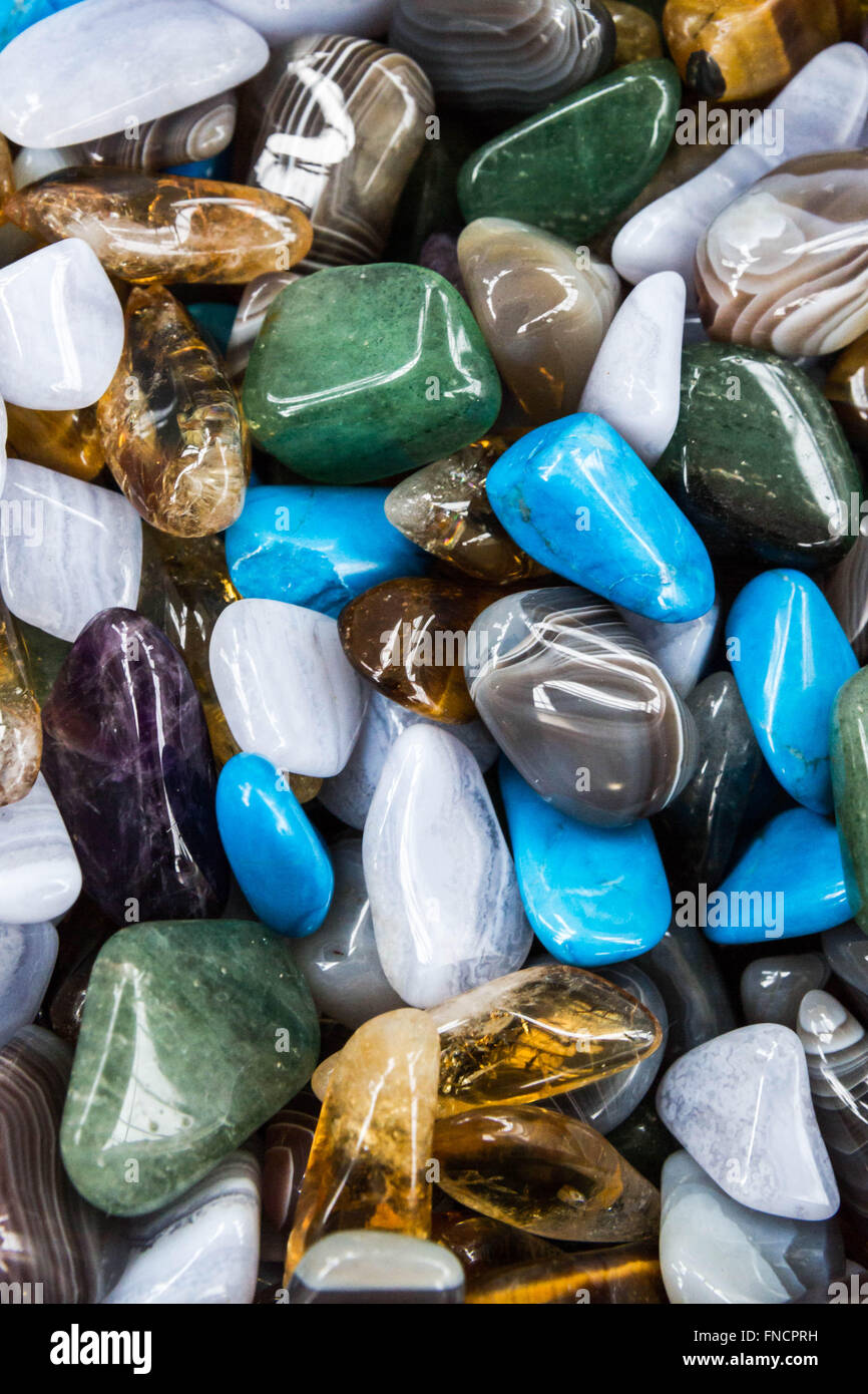 Natural colored stones of different breeds Stock Photo - Alamy